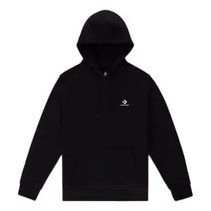 CONVERSE Embroidered Star Chevron French Terry Pullover Hoodie - Black