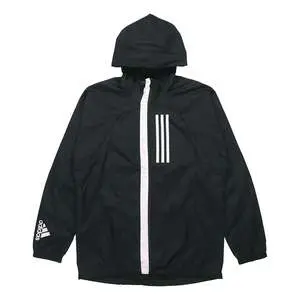 Adidas Training Zipper Sports Jacket With Hood - Black