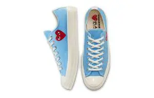 CONVERSE X Comme Des Garcons Play Chuck 70 Low Top Sneakers - Blue