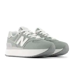 NEW BALANCE 574+ Platform Sneakers - Juniper/raincloud/white