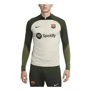 Nike Dri-fit F.c. Barcelona Strike Drill Top - Beige/greem