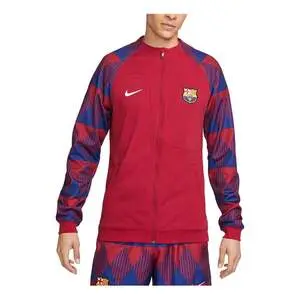 Nike Fc Barcelona Academy Pro Full-zip Knit Soccer Jacket - Red