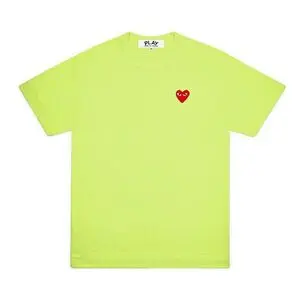 Play Comme Des Garcon Pastelle Red Emblem T-shirt - Green