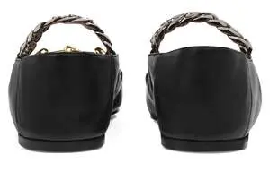 Gucci Leather Ballet Flat With Horsebit Detailing