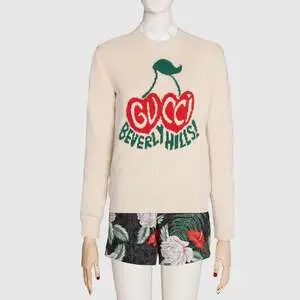 Gucci Cherry Intarsia Wool Sweater