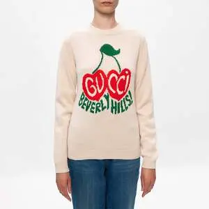 Gucci Cherry Intarsia Wool Sweater