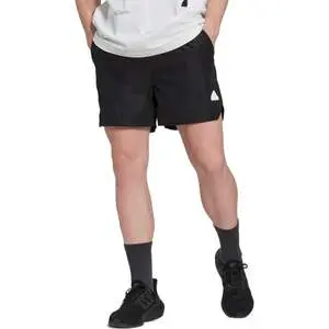 Adidas Solid Color Casual Logo Straight Sports Shorts - Multi-color