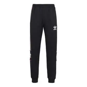 Adidas Originals Ss22 Manchester United Casual Stripe Printing Bundle Feet Sports Pants/trousers/joggers Black