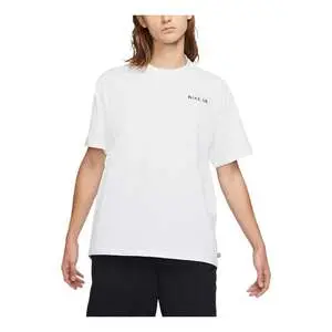Nike Back Cartoon Printing Round Neck Casual Short Sleeve White - Multi-color