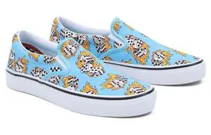 VANS Skate Slip-on "blue Flame Dice - Blue/white