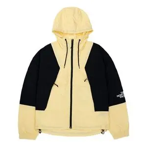 The North Face Color Block Zip-up Hooded Windbreaker - Yellow