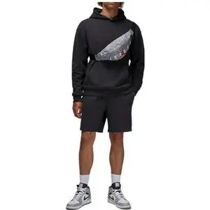 JORDAN Wordmark Fleece Hoodie - Black