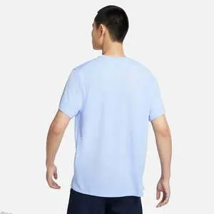 Nike Dri-fit Uv Miler Short-sleeve Running Top - Blue