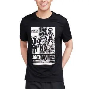 LI-NING Badfive Graphic T-shirt 'black - Black/multi-color