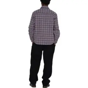 StÜssy Sherpa Lined Plaid Shirt - Navy