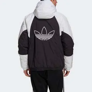 Adidas Originals Padded Colorblock Sports Hooded Jacket - Black