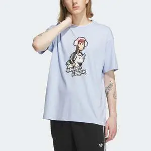Adidas Originals X Monkey Kingdom Graphic T-shirt - Light Blue