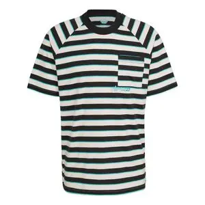 Adidas Originals Pocket Stripe Round Neck Short Sleeve Green - Default Color