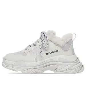 Balenciaga Triple S Sneakers With Faux Fur Detail
