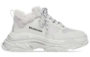 Balenciaga Triple S Sneakers With Faux Fur Detail