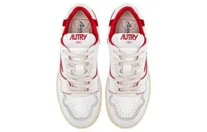 AUTRY Clc Leather Sneakers - White/red