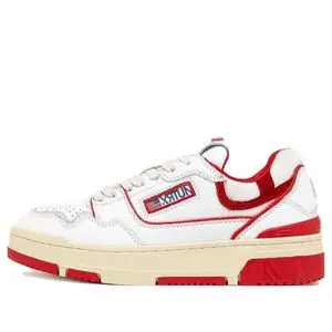 AUTRY Clc Leather Sneakers - White/red