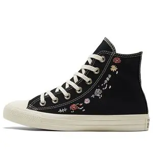 CONVERSE Chuck Taylor All Star High Top Embroidered Floral Sneakers - Black