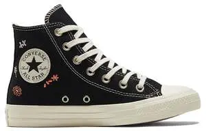 CONVERSE Chuck Taylor All Star High Top Embroidered Floral Sneakers - Black