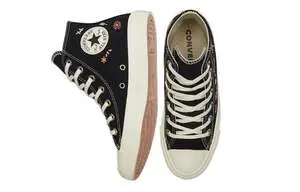 CONVERSE Chuck Taylor All Star High Top Embroidered Floral Sneakers - Black