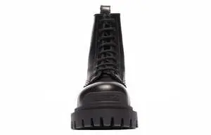 Balenciaga Strike Lace-up Boots - Black