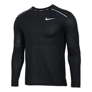Nike Rise 365 Breathable Long Sleeve Running Top - Black