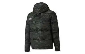 PUMA Camouflage Padded Down Jacket - Green/white