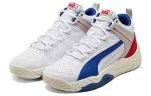 PUMA Rebound Future Evo Mid Top Sneakers - White/blue/red