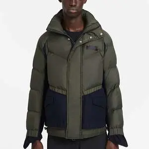 Nike X Sacai Hooded Down Jacket - Olive Green