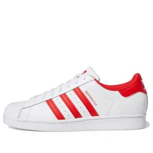Adidas Adidas Superstar Casual Lace-Up Sneakers White/red