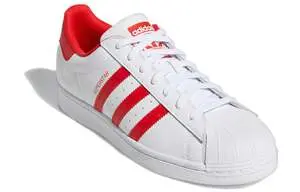 Adidas Superstar Casual Lace-up Sneakers - White/red