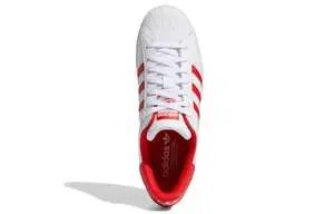Adidas Superstar Casual Lace-up Sneakers - White/red