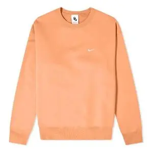 Nike Men's Nike Embroidered Logo Round Neck Long Sleeves Orange Orange