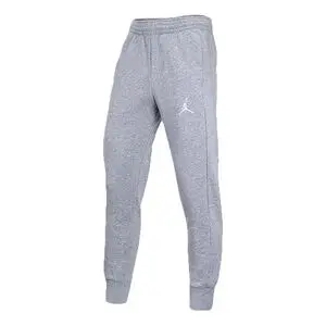 JORDAN Flight Fleece Fleece Lined Casual Sports Long Pants - Light Grey