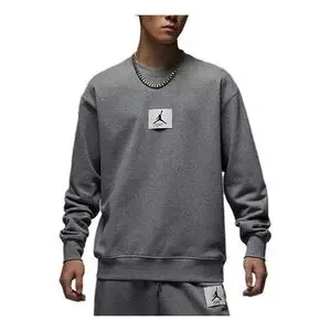 JORDAN Essentials Logo Sweatshirt - Grey/white