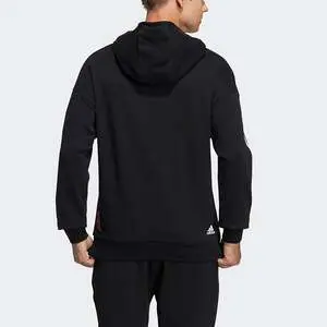 Adidas Graphic Print Pullover Hoodie - Black