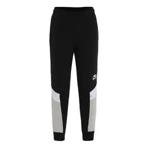 Nike Nsw Heritage Jgger Flc Colorblock Casual Sports Splicing Bundle Feet Knit Long Pants/trousers Black - Default Color