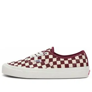 VANS Style 44 Checked Low Top Sneakers - White/red