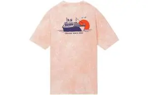Nike Skateboard Back Printing Washed Sports Skateboard Short Sleeve