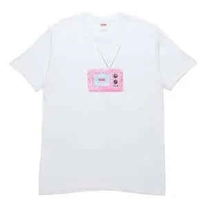 Supreme Ss18 Tv Tee White Printing Short Sleeve 'white Pink - White/pink