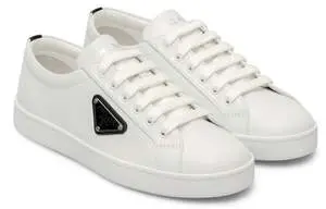 Prada Leather Lace-up Sneakers