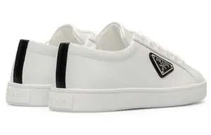 Prada Leather Lace-up Sneakers