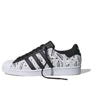 Adidas Superstar "label Collage" Low Top Sneakers - Cloud White/core Black
