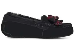 UGG Ansley Plaid Bow Moccasin - Black