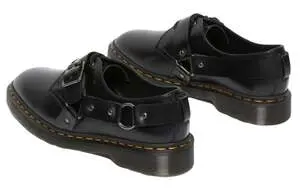 Dr. Martens Henree Polished Smooth Leather Buckle Shoe